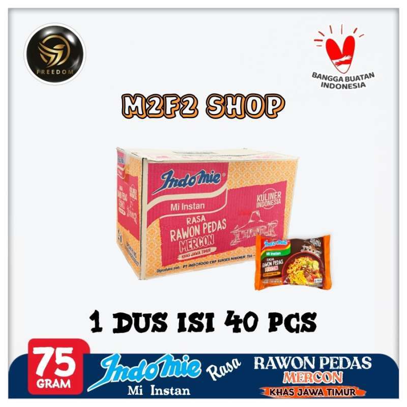 Promo Indomie Mie Instant Kuah Rasa Rawon Pedas Mercon | Bag - 75 gr ...