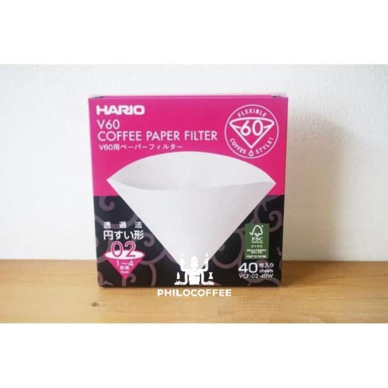 Promo Hario V60 Paper Filter White VCF-02-40W | Saringan Kopi Kertas ...