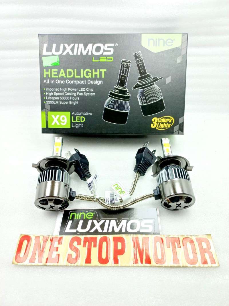 Promo LAMPU LED MOBIL 3 WARNA X9 LUMINOS NINE ECO9 ORIGINAL H4 HILO ...