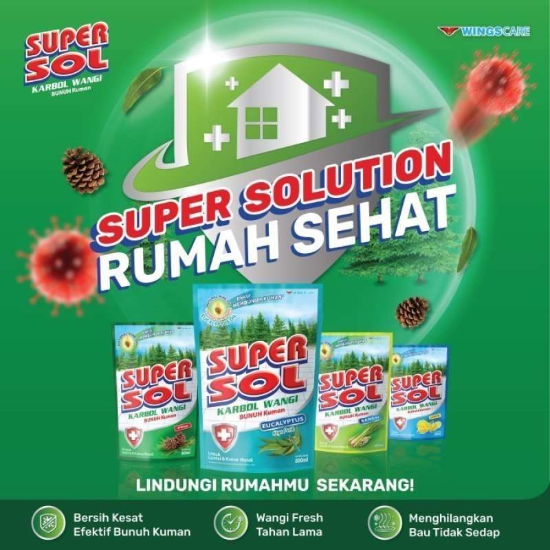 Promo Supersol Karbol Wangi Sereh Sachet - 40 ml (Kemasan Karton ...