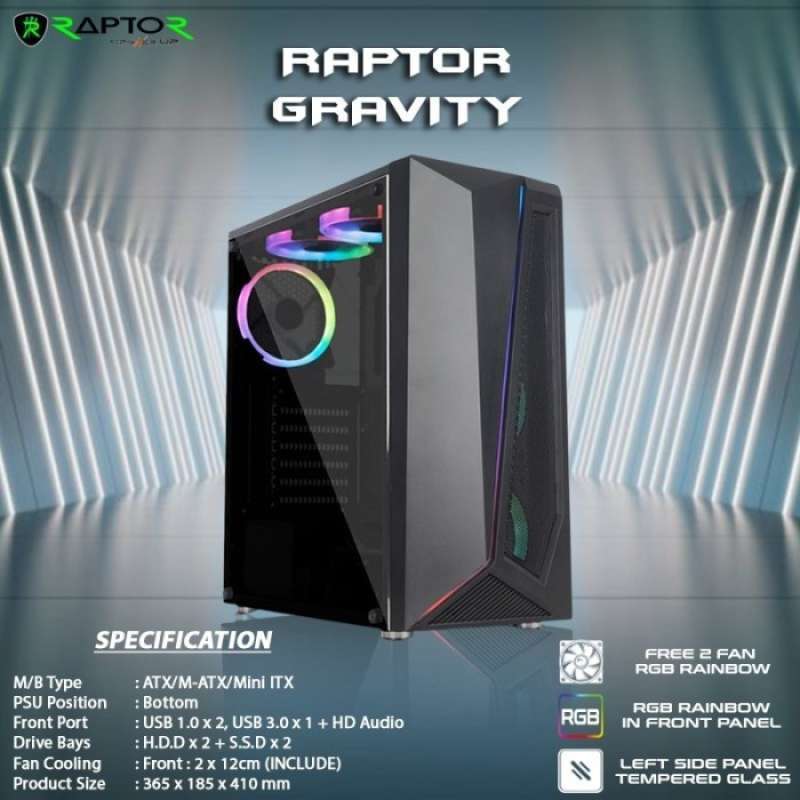 Jual Casing Gaming Power Up Raptor Gravity di Seller Multi Komputer ...