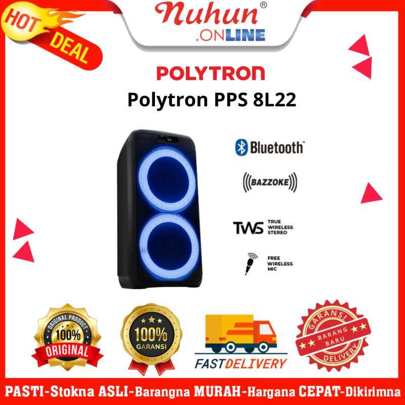 Jual Polytron Party Speaker Bluetooth Karaoke Portable Wireless Pps ...