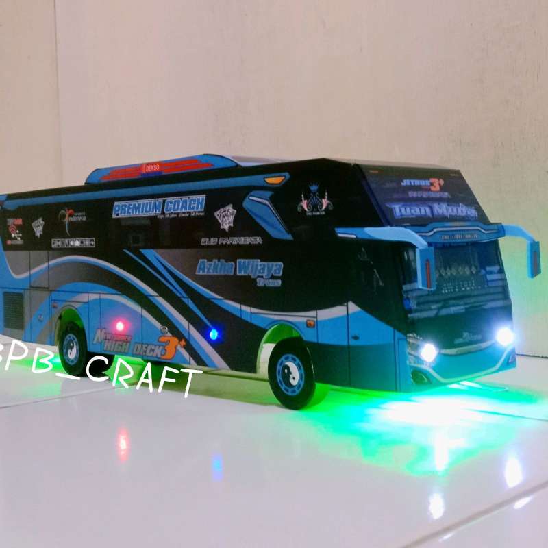 Jual Mainan Miniatur Bus Basuri Telolet Azkha Wijaya Trans Tuan Muda Di ...