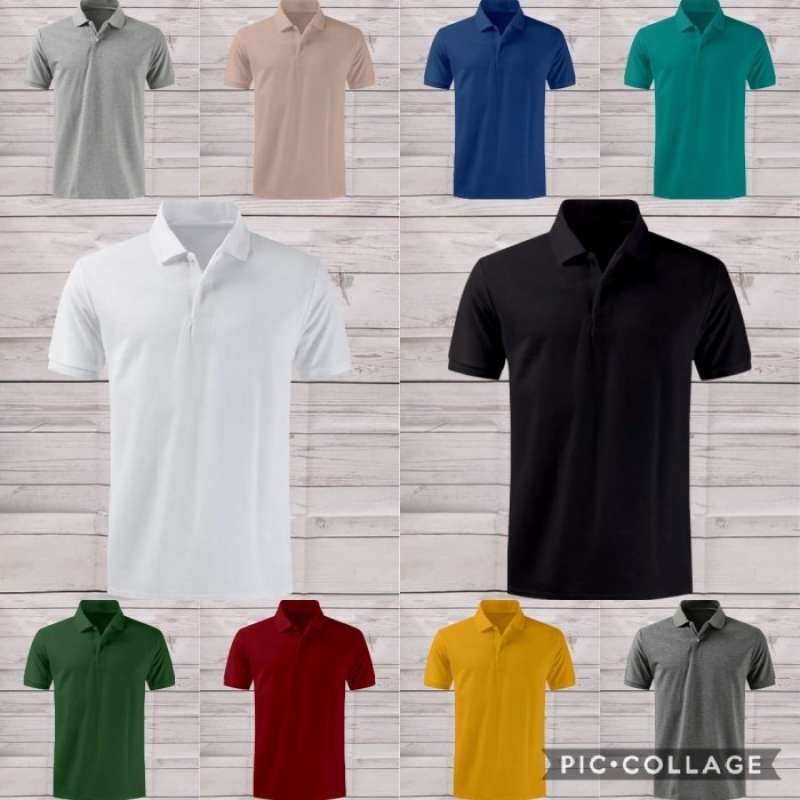 Promo Kaos Polo Polos / Kaos Kerah / Kaos Wangki - Putih, M - Army M ...