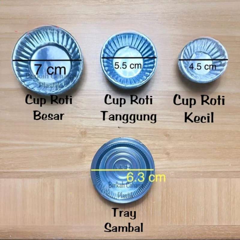 Promo [Isi 100] Mika Cup Roti Kecil Tanggung Besar / Mika Tray Sambal ...