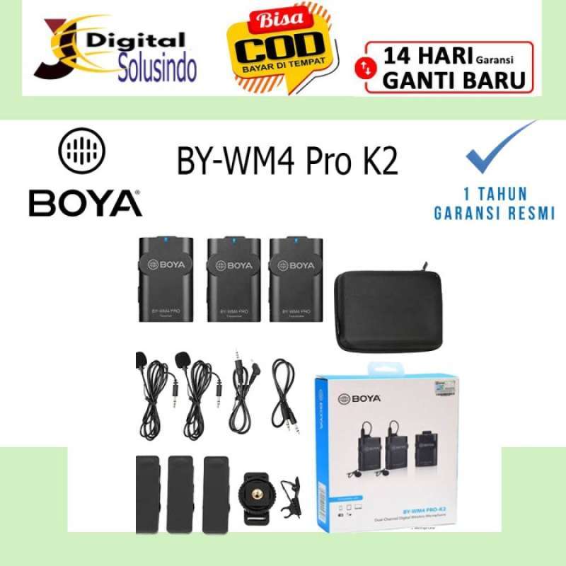 Promo BOYA BY-WM4 PRO K2 WIRELESS MIC MICROPHONE FOR CAMERA & SMARTPHONE - Diskon 50% di Seller ...