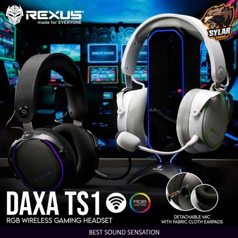 Promo Rexus DAXA TS1 Wireless Gaming Headset with Equalizer Diskon 9% ...