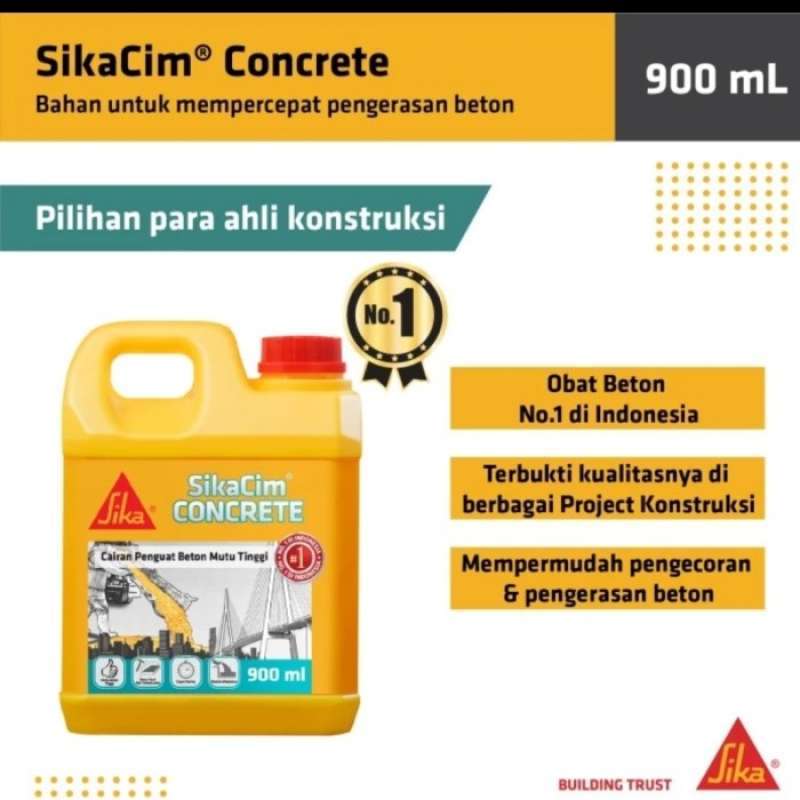 Jual Sikacim Concrete Additive Obat Cor Beton Cepat Keras Cairan 900ml ...