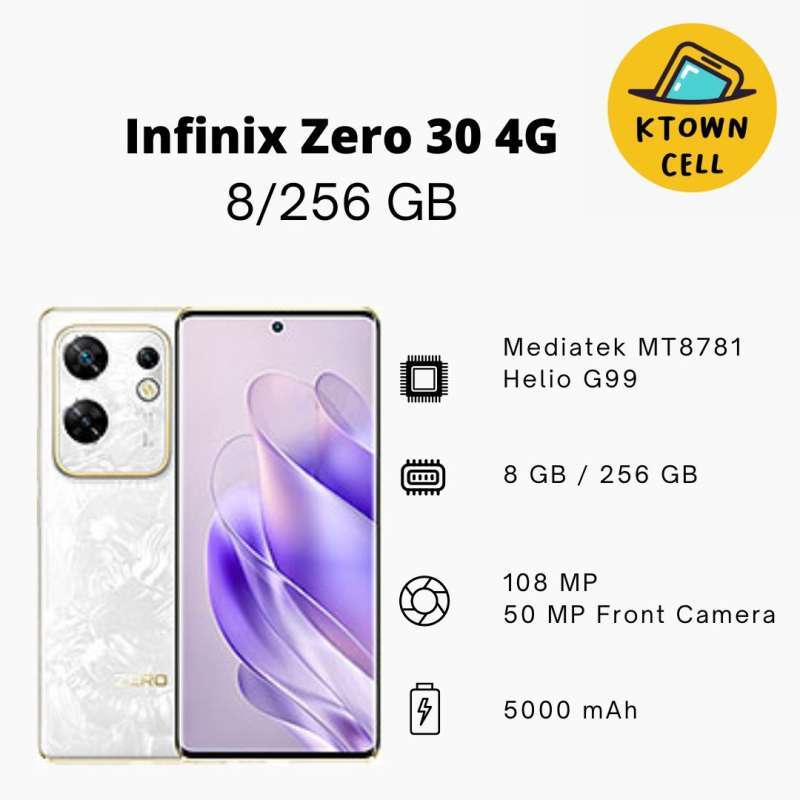Jual INFINIX ZERO 30 4G 8/256 GB di Seller Ktown Cell - Semolowaru, Kota Surabaya | Blibli