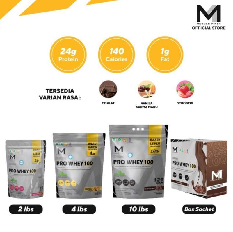 Promo Muscle First Pro Whey 10 Sachet Susu Whey Protein Concentrate ...