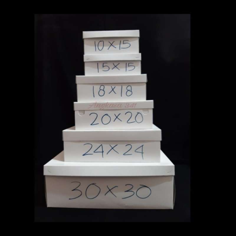 Promo Dus putih polos lipat/dus nasi/dus kue/kemasan 25x25 Diskon 33% ...