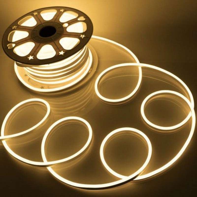 Jual Lampu Led neon flexible Rope light Custom Warna Kuning / WarmWhite ...