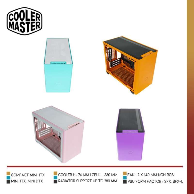 Jual Cooler Master - Masterbox Nr200p Color | Mini-itx Case Tempered Glass - Nightsadepurple Di ...