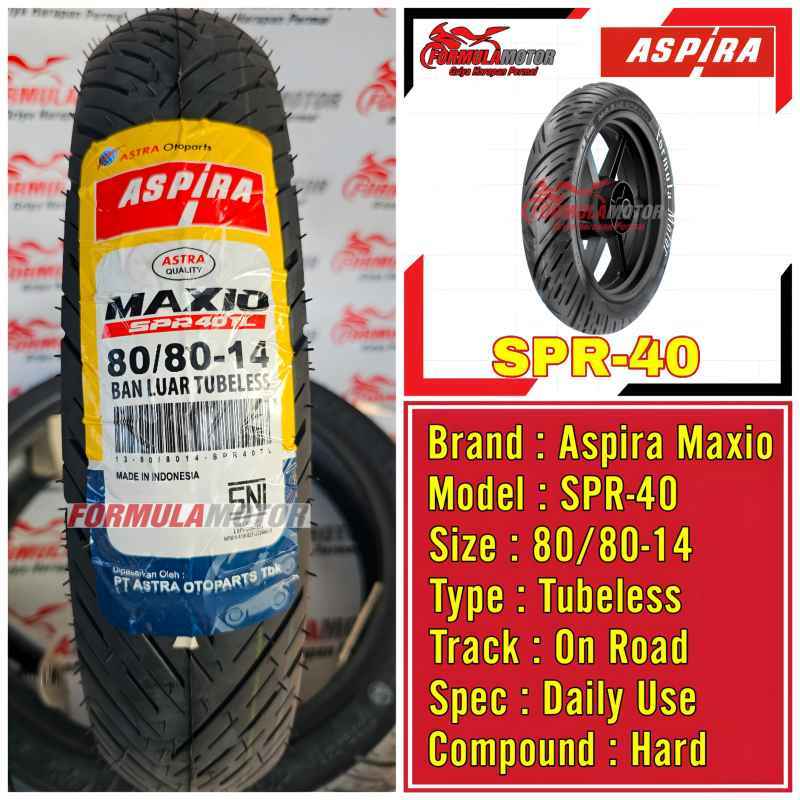 Jual Aspira Maxio SPR-40 SPR40 Ring 14 Tubeless All Size (Hard Compound ...