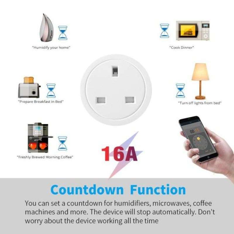 Promo Colokan Tuya Steker Ac / Tuya Smart Plug / Oversteker Ac Kaki 3 ...