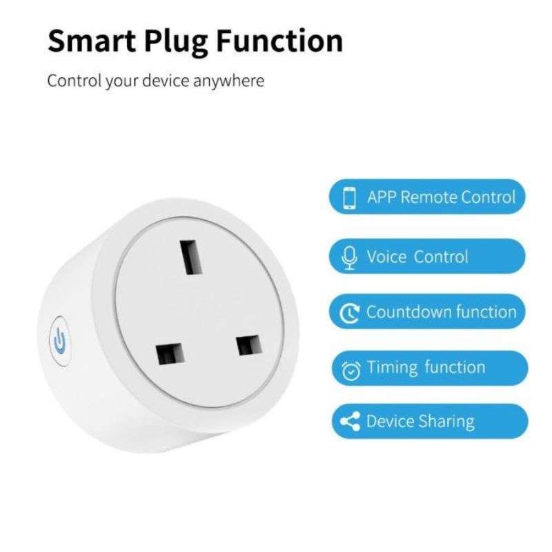 Promo Colokan Tuya Steker Ac / Tuya Smart Plug / Oversteker Ac Kaki 3 ...