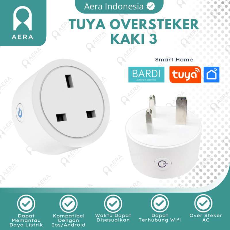 Promo Colokan Tuya Steker Ac / Tuya Smart Plug / Oversteker Ac Kaki 3 ...