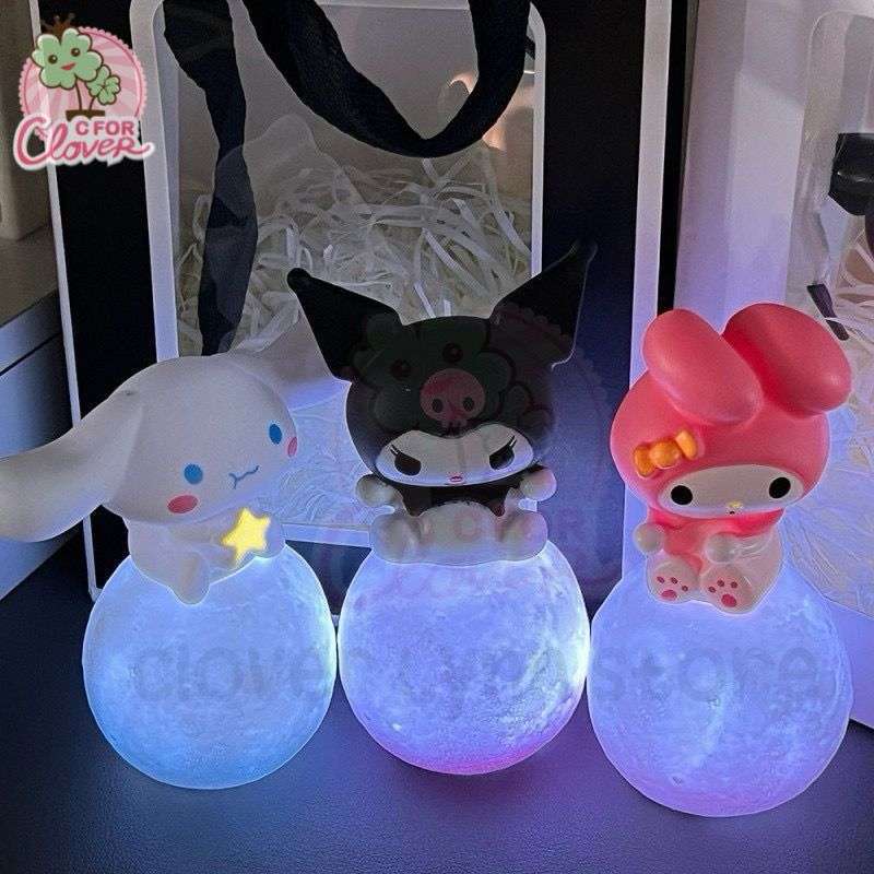 Jual CUTE CHARACTER ON MOON SLEEPING LAMP lampu tidur karakter imut ...