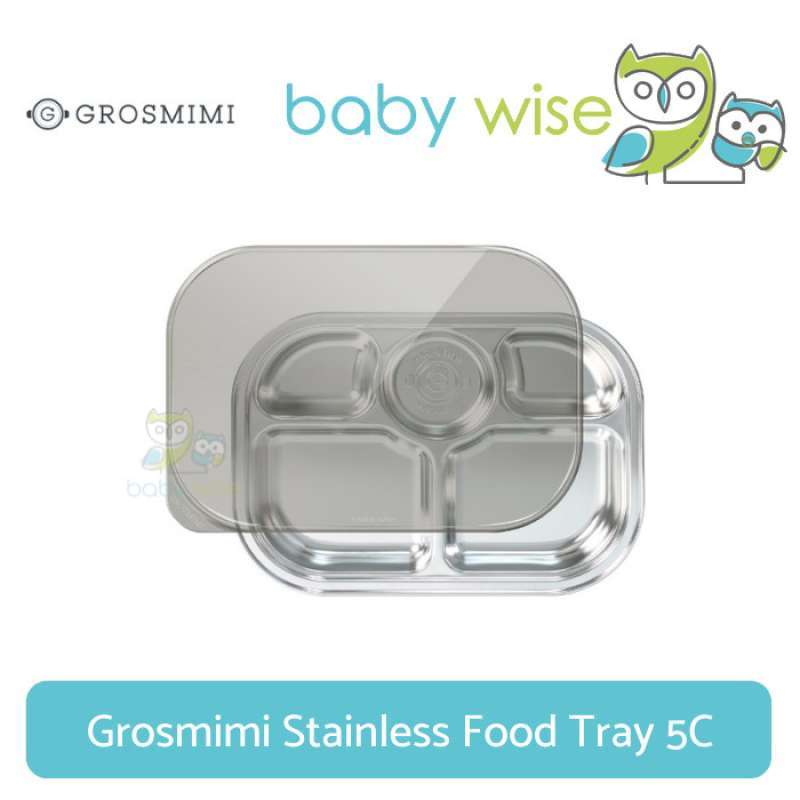 Promo Grosmimi Stainless Food Tray 5C - Piring Makan Bayi Diskon 28% di ...
