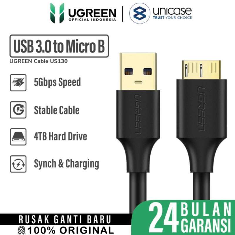 Promo CABLE DATA USB 3.0 TO MICRO B UGREEN HDD HARDISK EXTERNAL KABEL ...