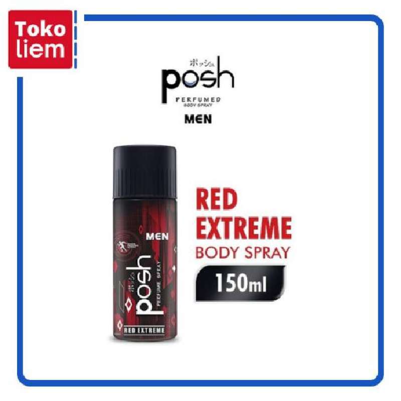 Jual Posh Body Spray Perfumed Red Extreme 150Ml di Seller Toko Liem ...