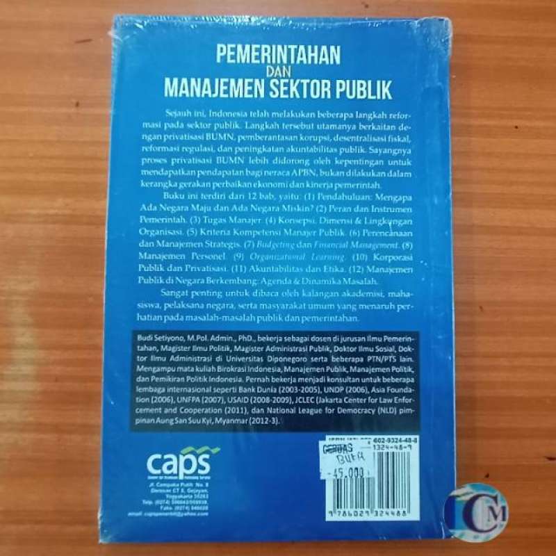 Jual Buku Pemerintahan Dan Manajemen Sektor Publik di Seller Cerdas Media Books - Dwikora, Kota ...