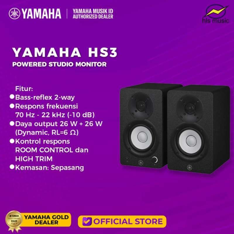 Promo Yamaha Hs3 Speaker Monitor Aktif 3.5 Sepasang Diskon 14% Di Seller Hls Music Official ...