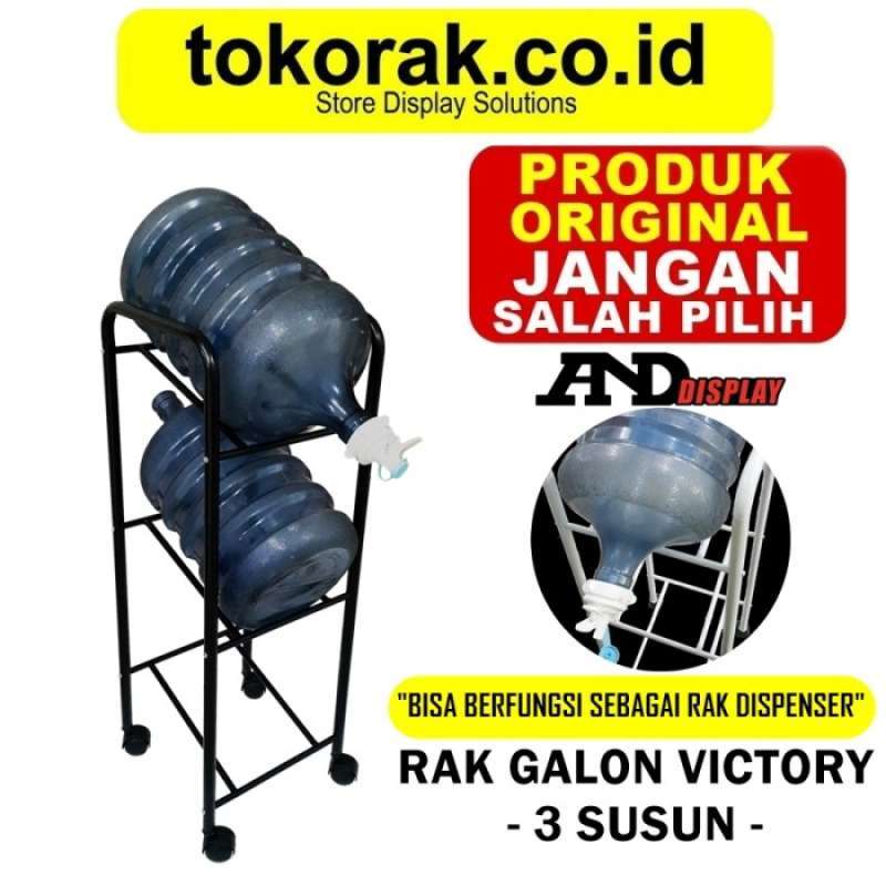 Promo Rak Galon Susun 3 Tingkat Vict Rak Besi Dispenser Galon Air ...