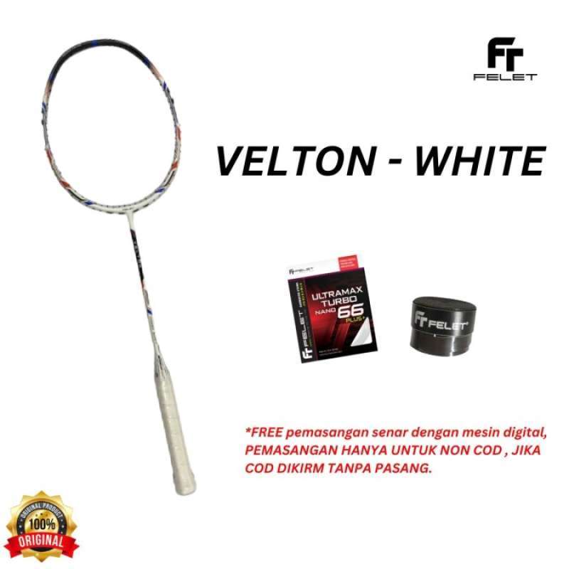 Jual RAKET BADMINTON BULUTANGKIS FELET VELTON ORIGINAL - GREY, RAKET ...