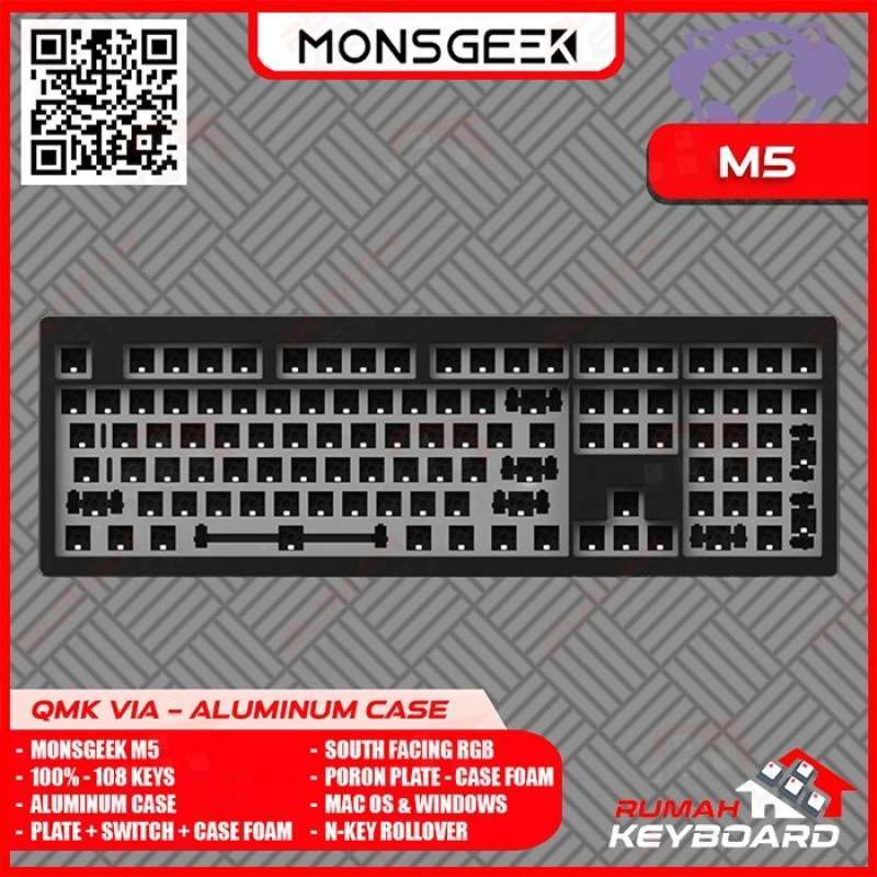 Promo MECHANICAL KEYBOARD - MONSGEEK M5 X AKKO - 100% - RGB - ALUMINUM ...
