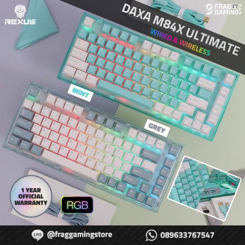 Promo Rexus Daxa M84X Ultimate Mechanical Keyboard - Gaming Keyboard ...