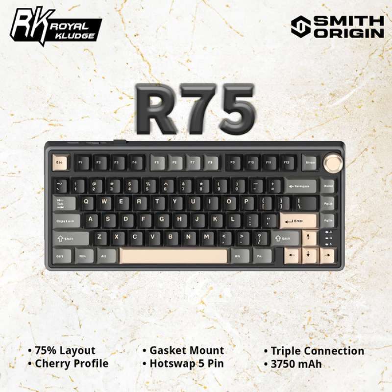 Promo Royal Kludge Rk R75 Wireless Mechanical Keyboard Diskon 9% Di ...