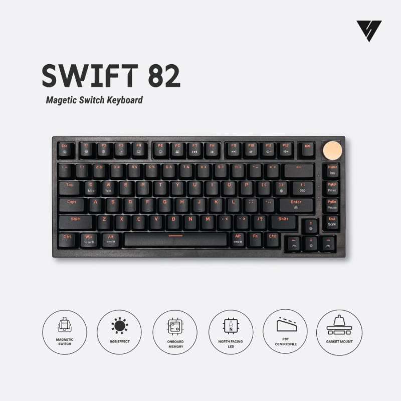 Jual Vortexseries Swift82 / Swift-82 Wired Gaming Keyboard Rapid Trigger Di Seller Clover Gaming ...