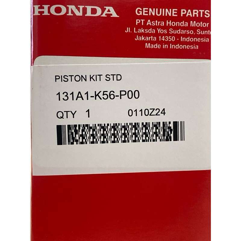 Jual PISTON KIT SONIC SUPRA GTR 131A1-K56-P00 HONDA AHM di Seller ...