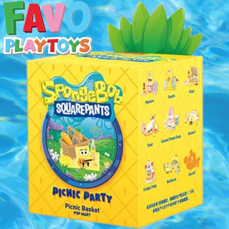 Promo POP MART SpongeBob Picnic Party Series Prop Blindbox Figure Set ...