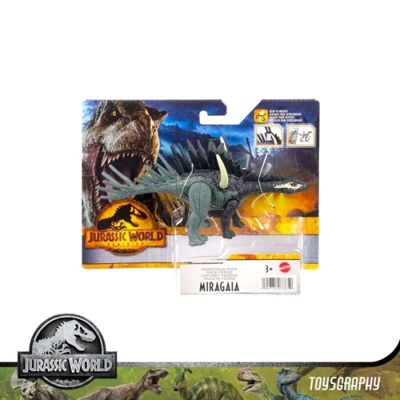 Promo Jurassic World Ferocious Pack Miragaia Dinosaurs Figure with AR ...