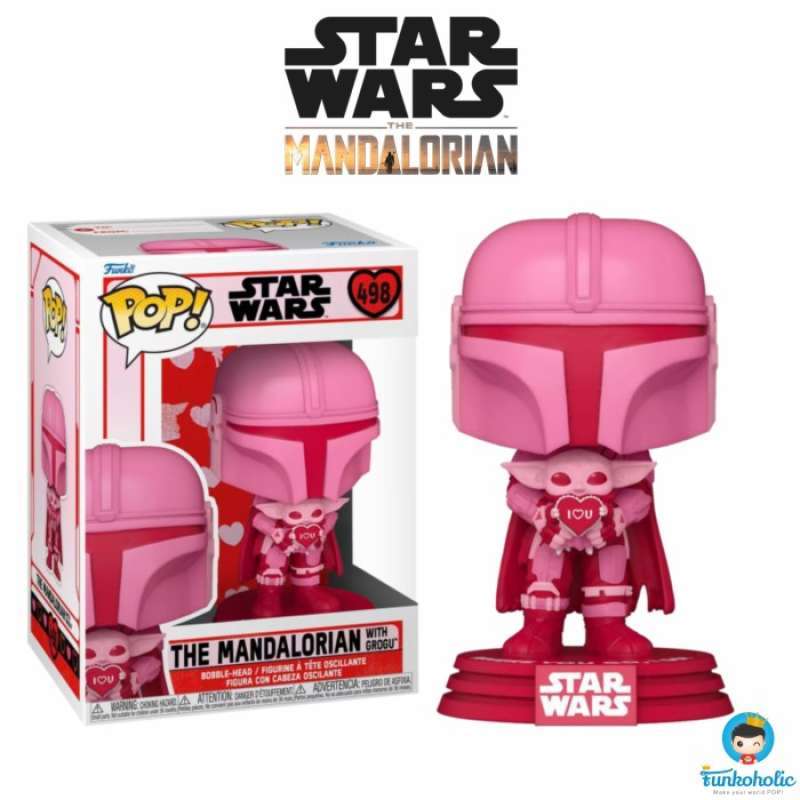 Promo POP! Star Wars Valentine The Mandalorian w/ Grogu Pink EXCLUSIVE ...