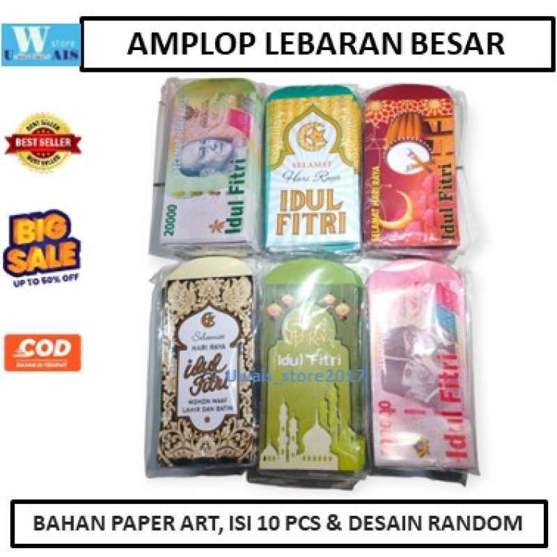 Jual Amplop Lebaran 10 Pcs Besar Idul Fitri - Angpao - Motif Unik ...