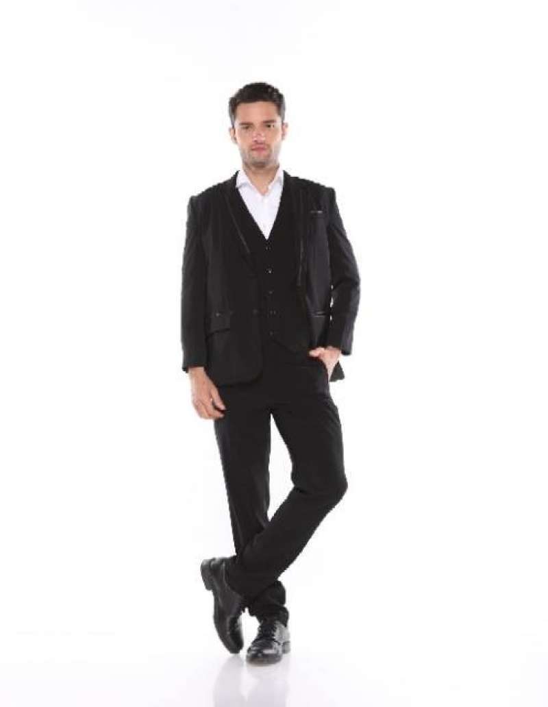 Promo CODE MALE JAS BLAZER PRIA HITAM SLIM FIT DENGAN PADUAN KERAH ...