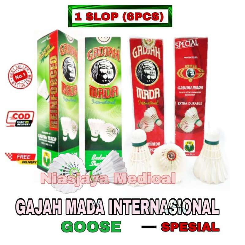 Promo shuttlecock gajah mada special 6 original/shuttlecock Gajah Mada Goose Diskon 9% di Seller ...