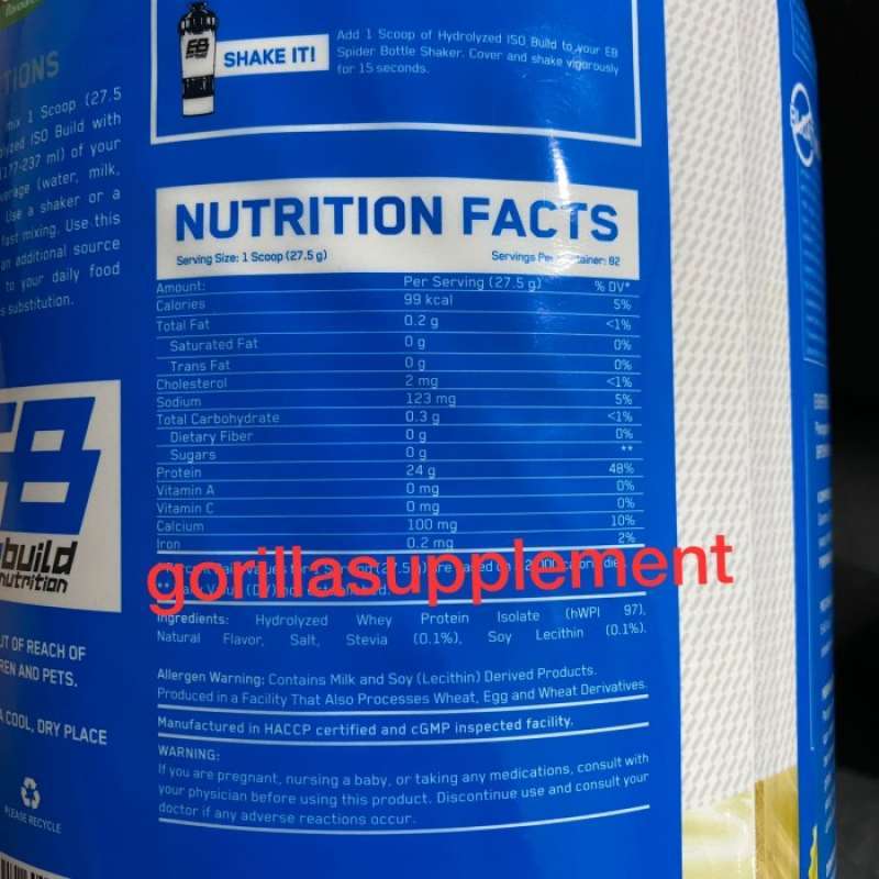 Promo EVERBUILD Nutrion Iso Build 5Lbs Protein isolate HYDROLYZED Iso ...