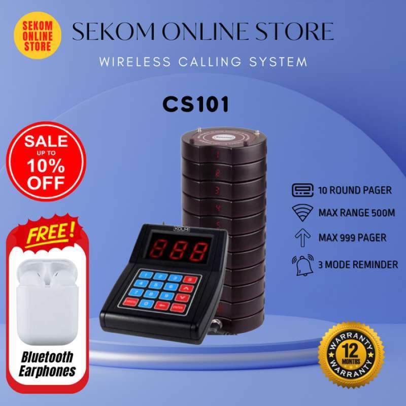 Promo KOLMI WIRELESS CALLING SYSTEM RESTAURANT PAGER CS101 - SELERA ...