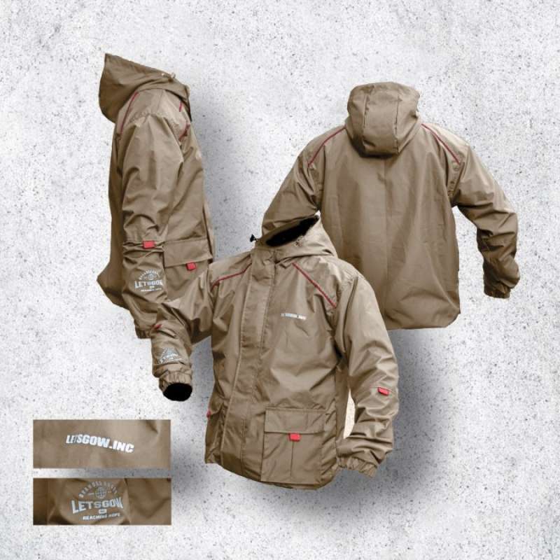 Jual Jaket Motor Pria Wanita Waterproof Parasut Tebal Anti Angin Parka ...
