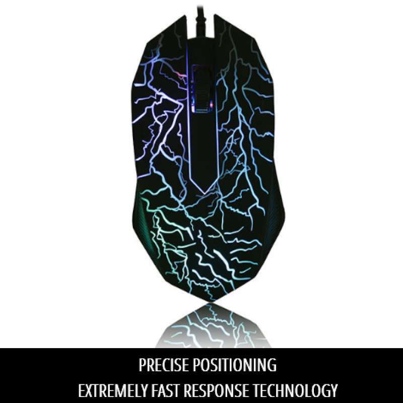 Jual Sn Mouse Gaming Led Colorful Crack 3 Button Ergonomic 1600 Dpi Di ...