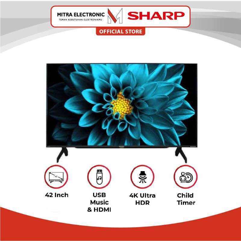 Jual Sharp Led Smart Tv 42 Inch 4t-c42dk1i Full Hd Android With Google ...