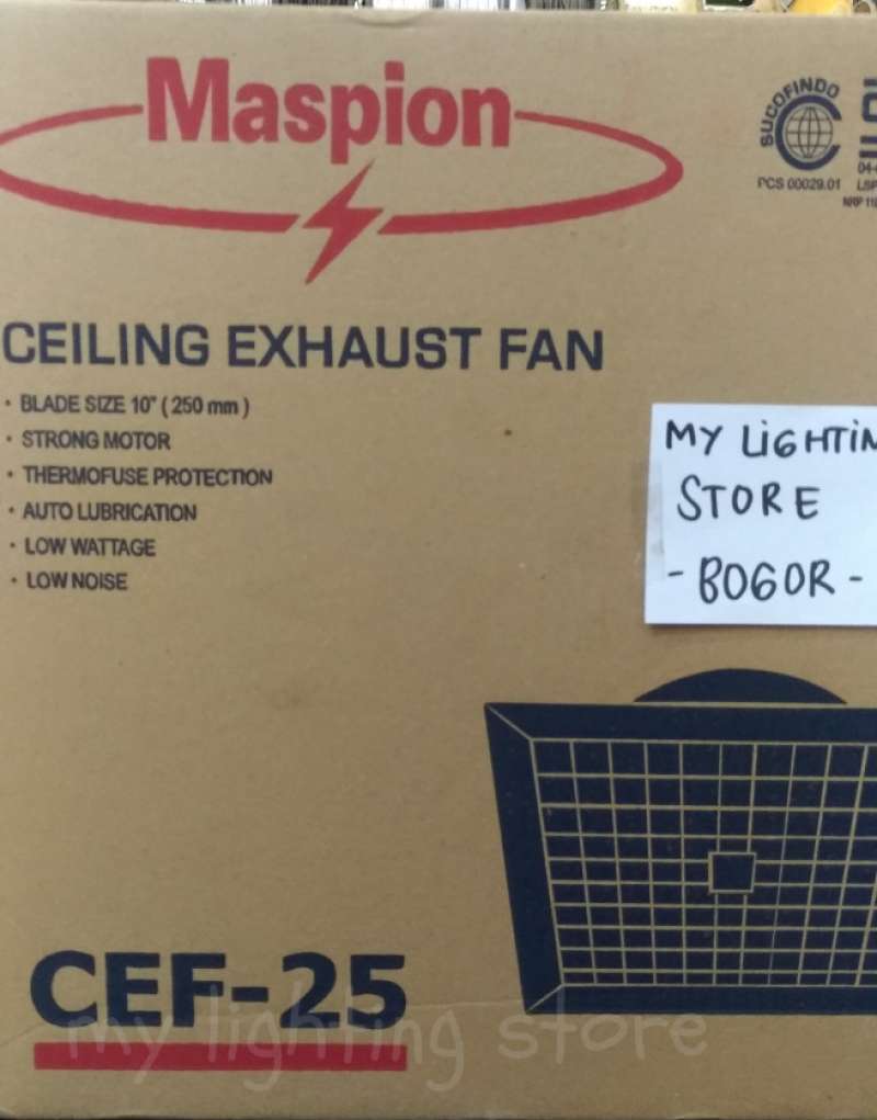 Promo Exhaust Fan Maspion / Ceiling Exhaust Fan Maspion Cef 25 Plafon ...