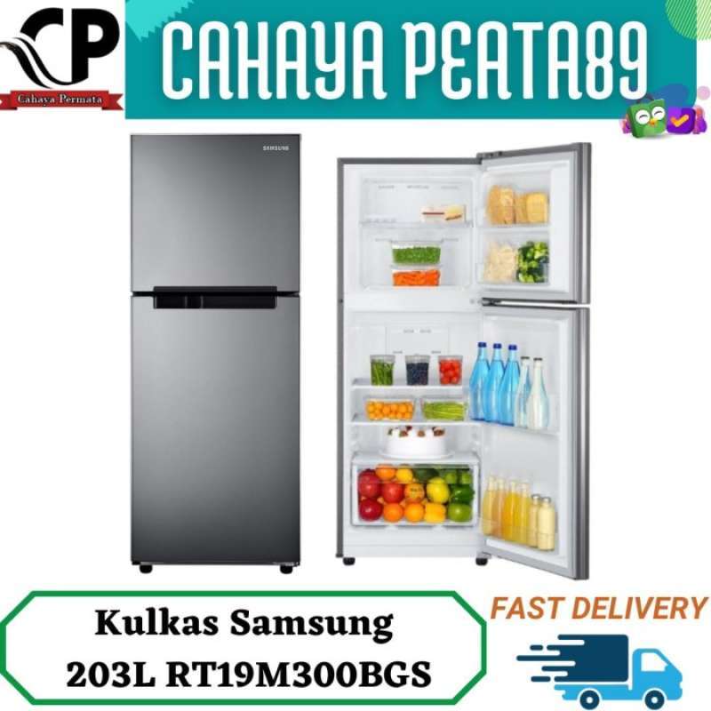 Promo Kulkas Samsung Rt19m300bgs Kulkas 2 Pintu 203l Inverter Cool Pack Diskon 23% Di Seller ...