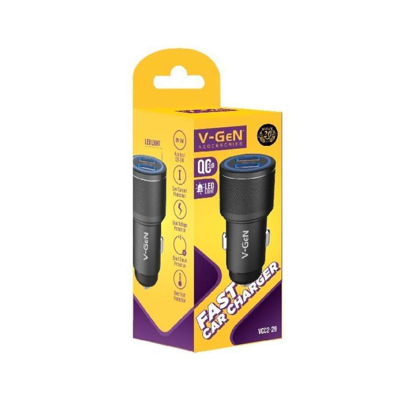 Jual Vgen V-gen Vcc2-26 Car Charge Fast Charging Qc 3.0 Pd 38w Usb Type C Di Seller Retail Indo ...