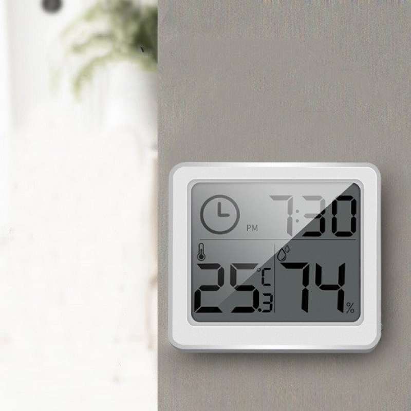 Promo Termometer Hygrometer Sensor With Jam Digital Pengukur Suhu ...