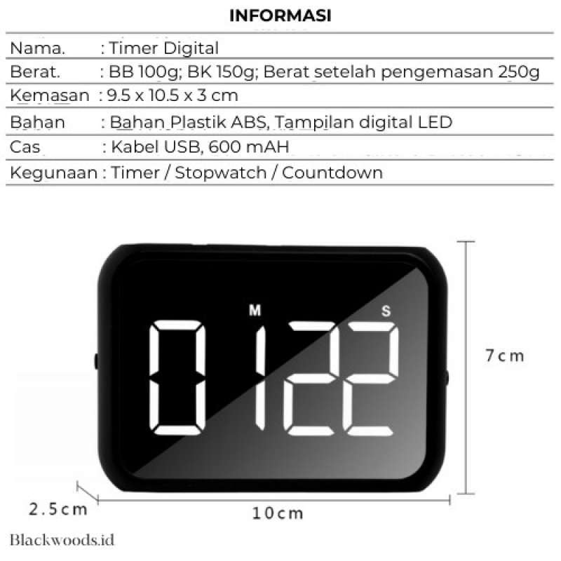 Promo Timer Masak Digital Stopwatch Waktu Desain Elegan Aesthetic ...